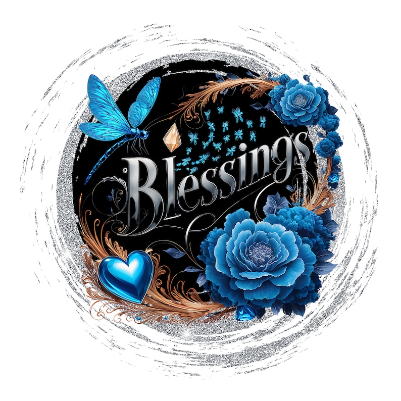 Blessings Floral Butterfly PNG: Christian Inspiration (digital Download ...