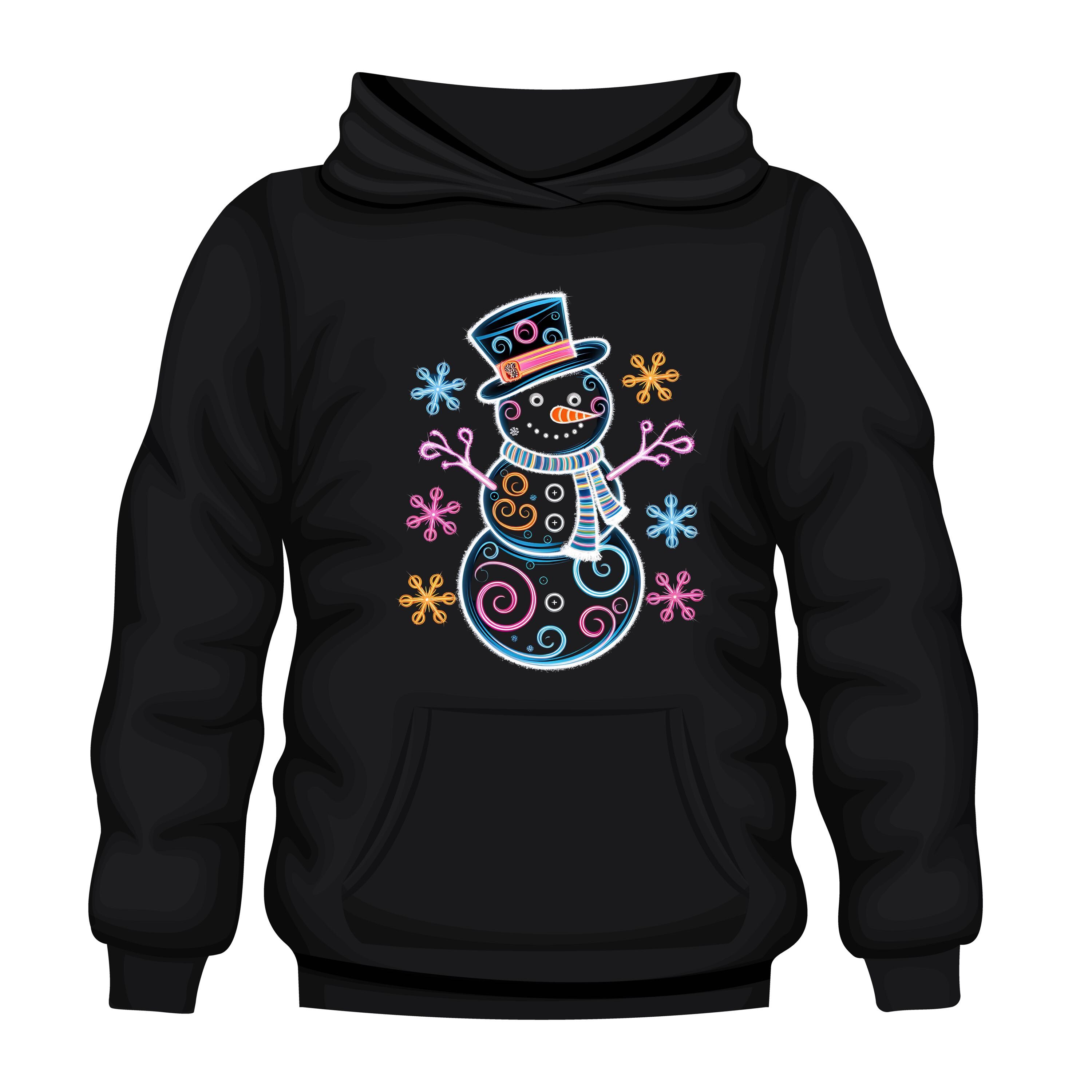 Neon Snowman PNG: Whimsical Winter Clipart (digital Download) - Etsy