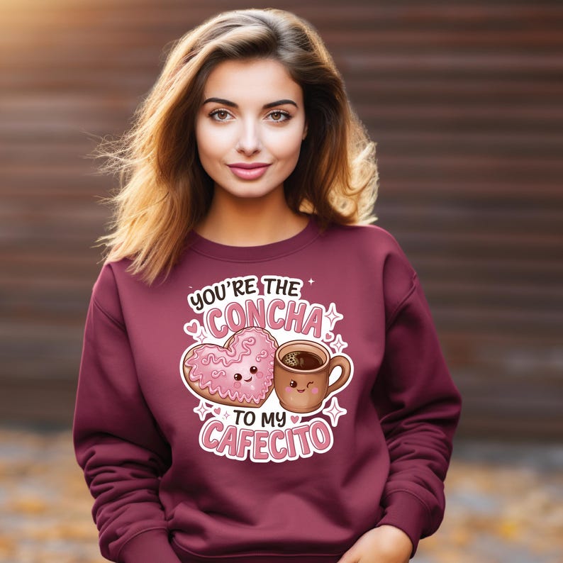 You're the Concha to My Cafecito PNG, Concha Valentine PNG, Spanish ...