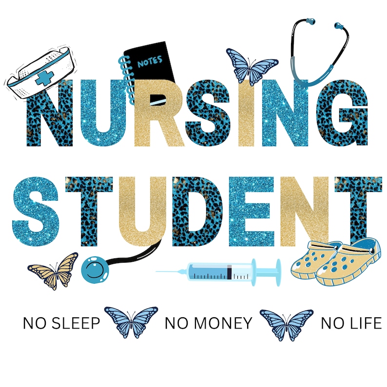 Nursing Student PNG: Nurse Life Clipart, Sublimation Design (digital ...