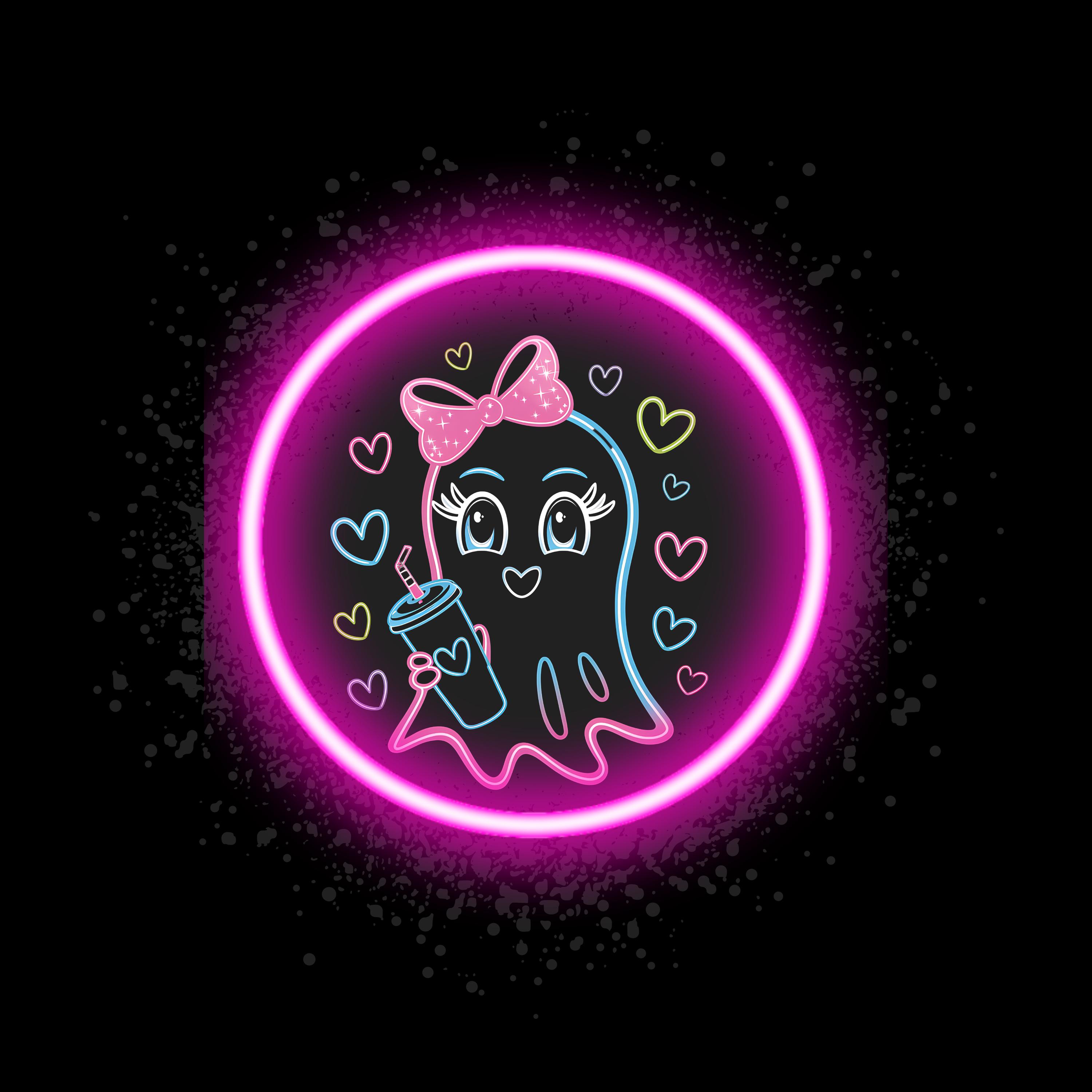 Neon Ghost PNG, Bougie Coquette Sublimation Design (digital Download ...