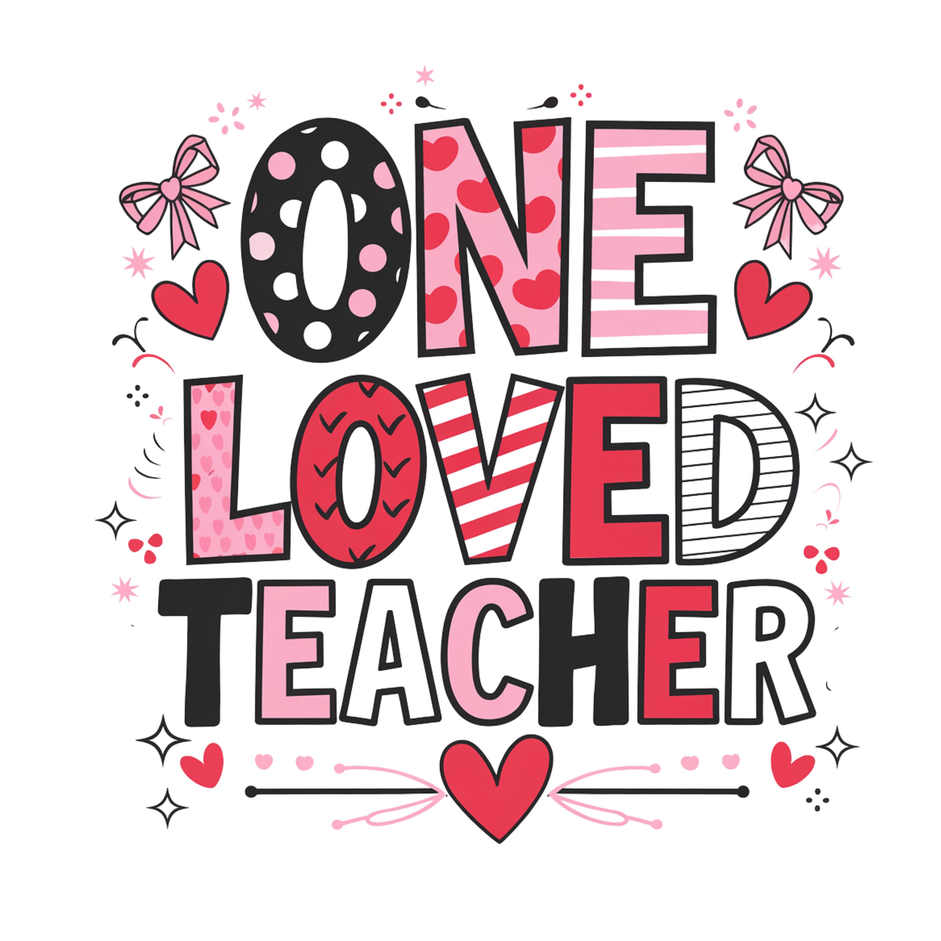 Teacher Valentine Png, Loved Teacher Png, Valentine's Day Teacher Png ...