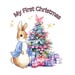 My First Christmas PNG, Peter Rabbit First Christmas, Baby First ...