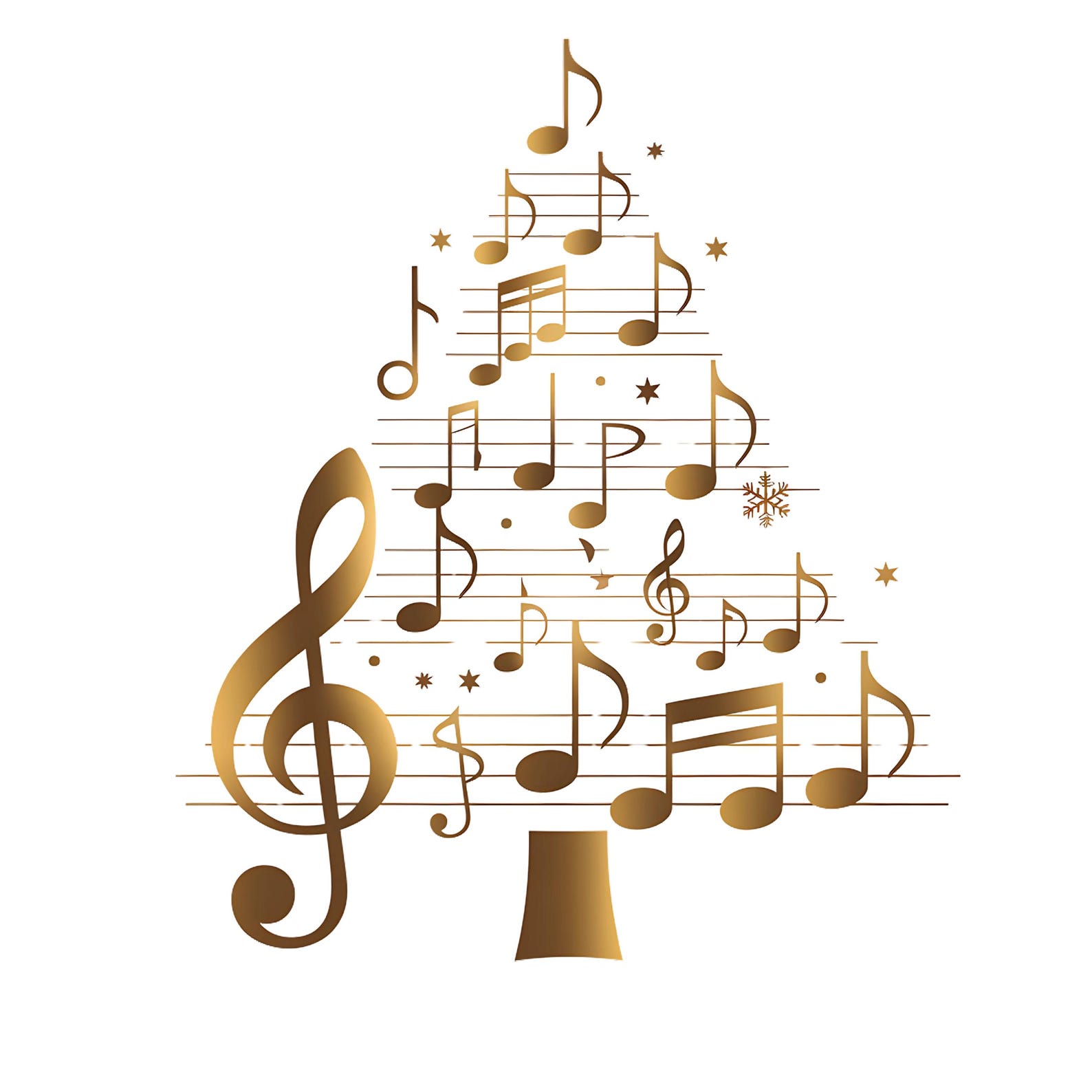 Music Note Christmas Tree PNG: Musician Gift, Shirt Design (digital ...