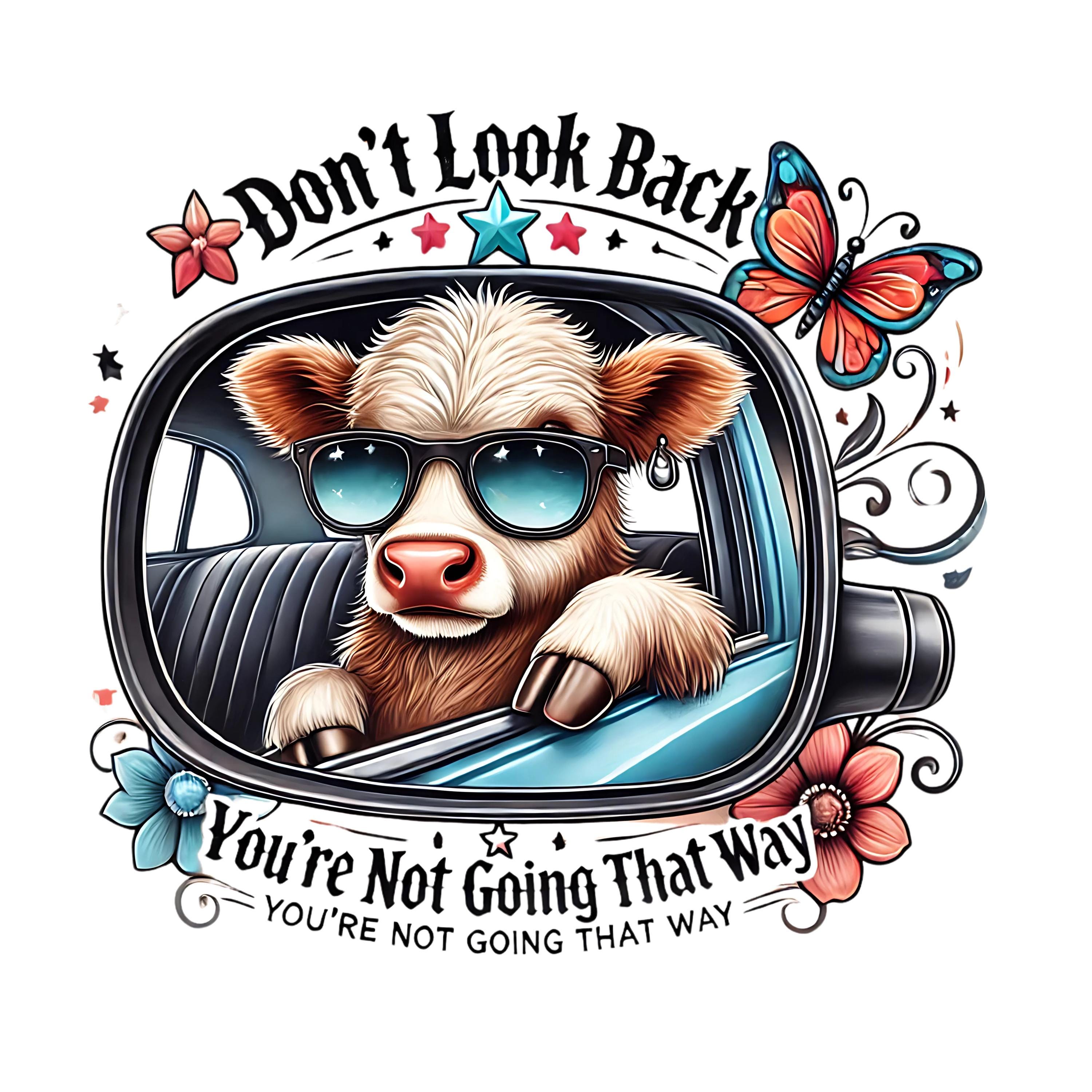 Funny Highland Cow PNG: Inspirational Car Ride Design (digital Download ...
