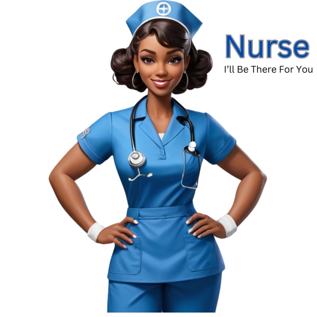 African American Nurse Clipart: SVG, PNG, Digital File - Etsy