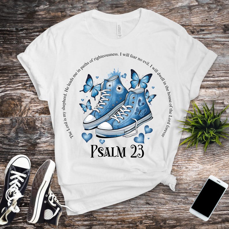 Psalm 23 Verse PNG: Christian Shirt Design (digital Download) - Etsy