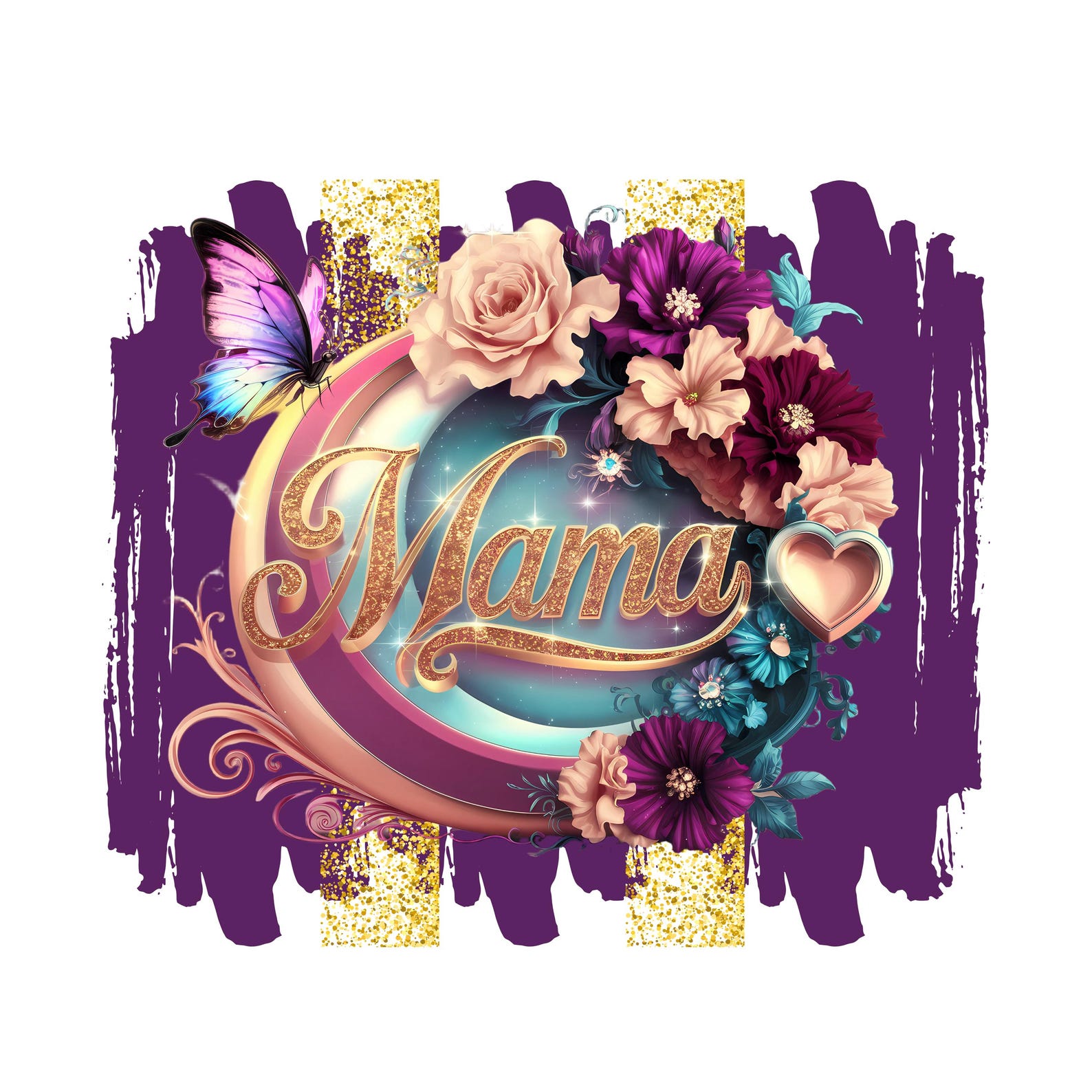 Floral Mom PNG, Mother's Day Sublimation Design, Floral Mom Clipart ...