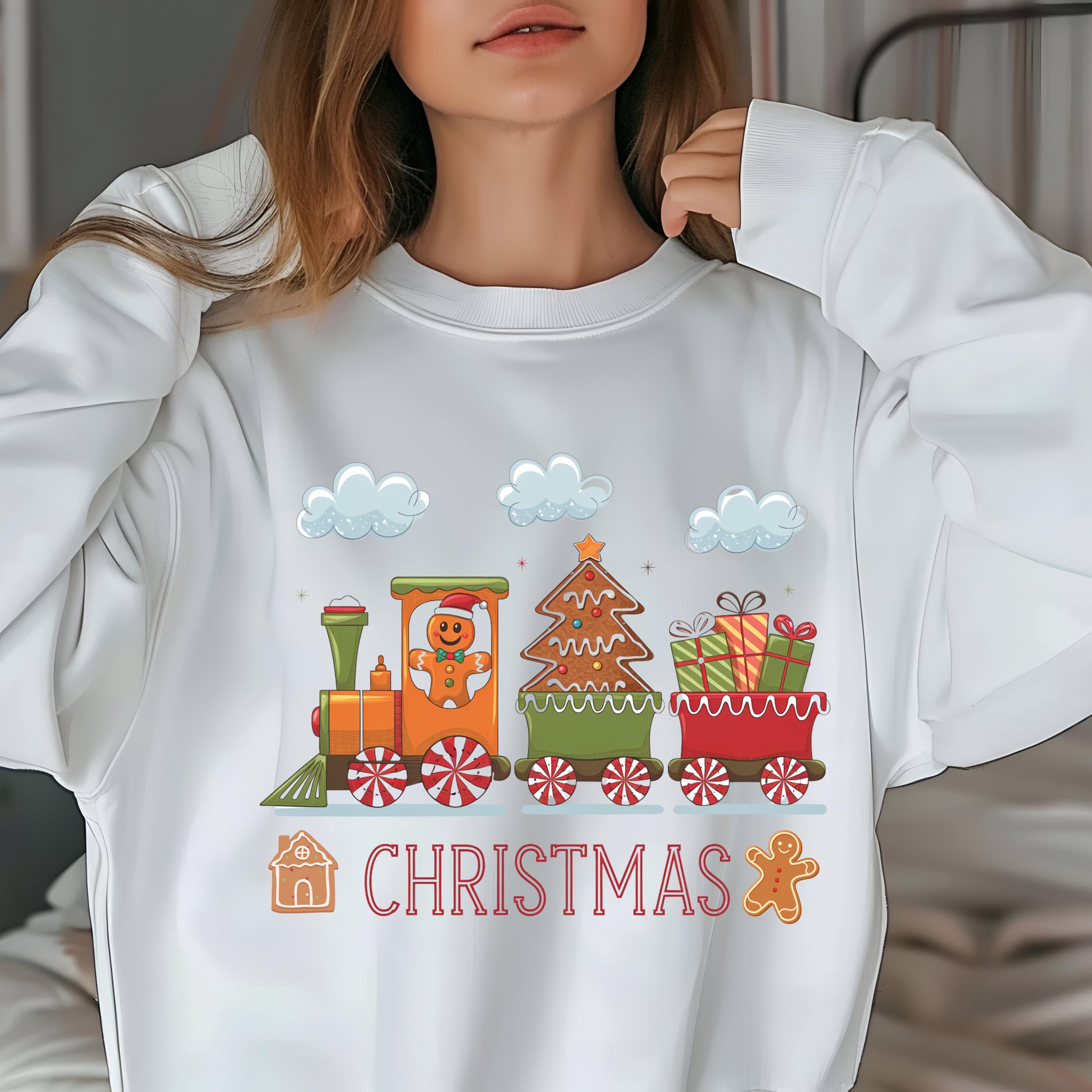 Gingerbread Christmas Train Watercolor Clipart (PNG, JPEG) - Etsy