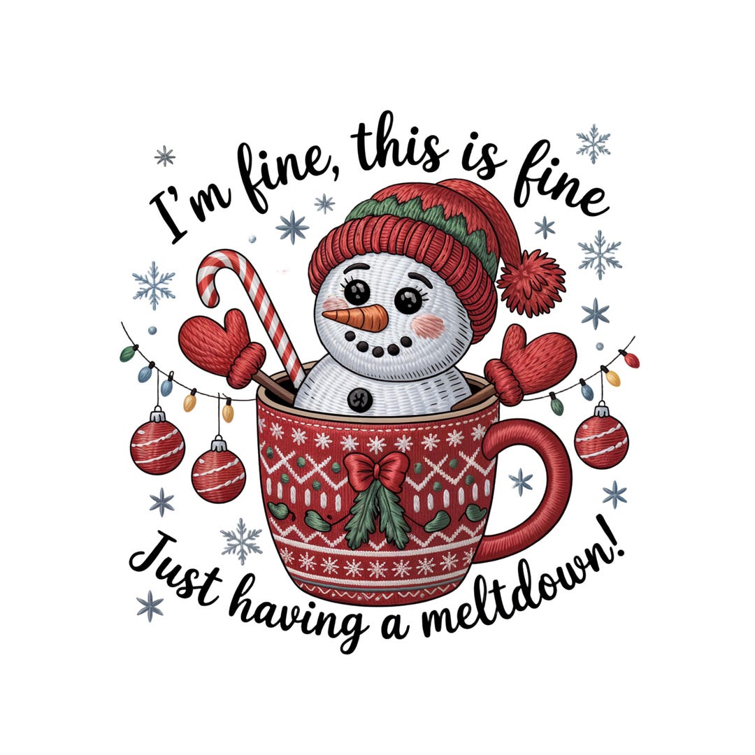 Funny Christmas Snowman Meltdown PNG: Retro Winter Shirt Design ...