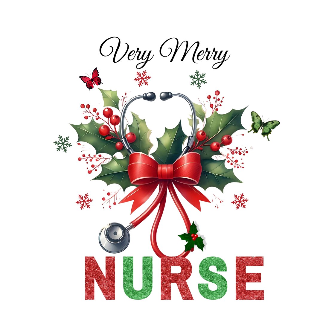 Christmas Nurse Stethoscope PNG: Holiday Clipart (digital Download) - Etsy