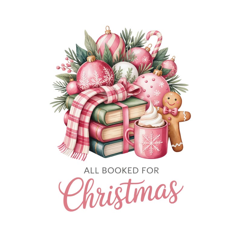 Christmas Book Lover PNG: Holiday Reading Shirt Design (digital ...