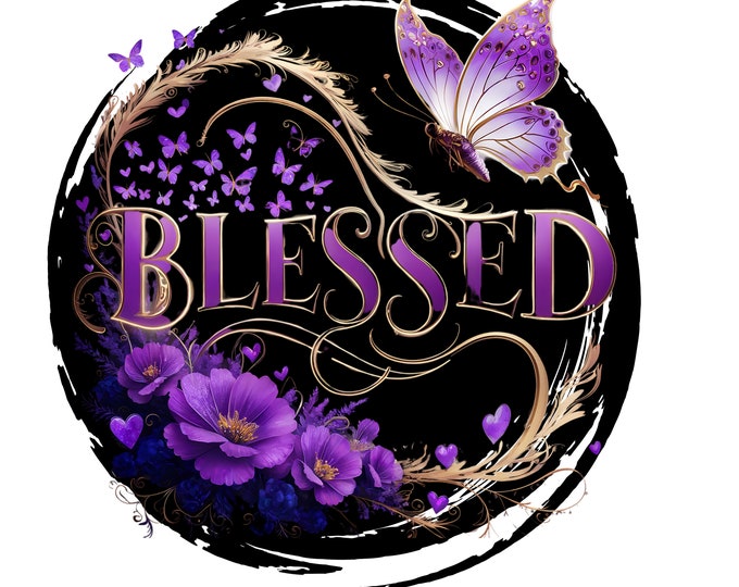 Christian Png, Blessed Butterfly Png, Butterfly Png, Sublimation ...
