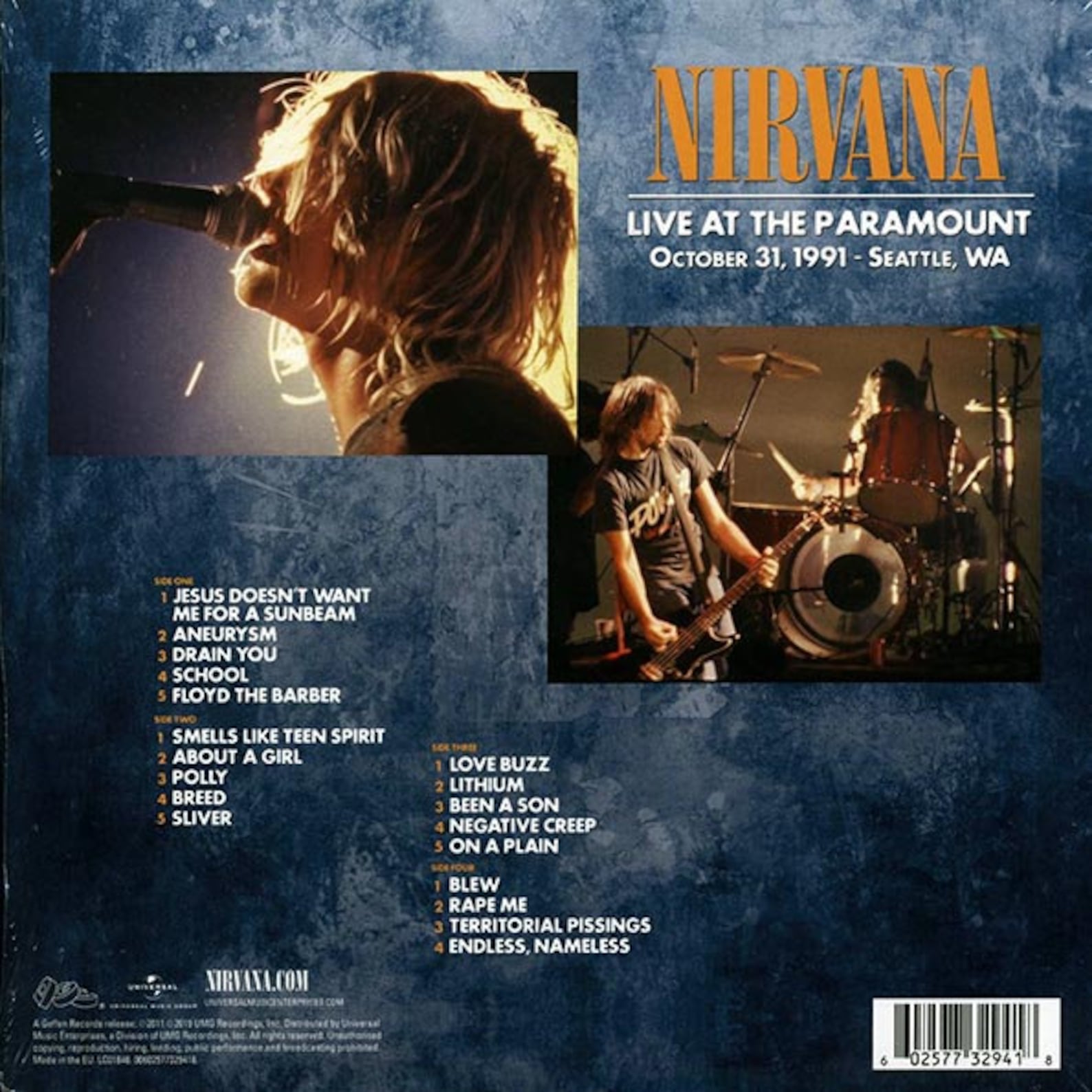 Nirvana - Live at the Paramount Vinyl LP Record - Etsy
