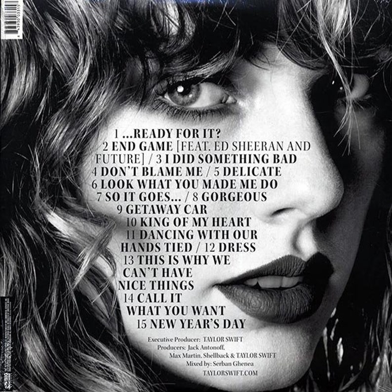 Taylor Swift - Reputation Vinyl Record LP Album - Etsy