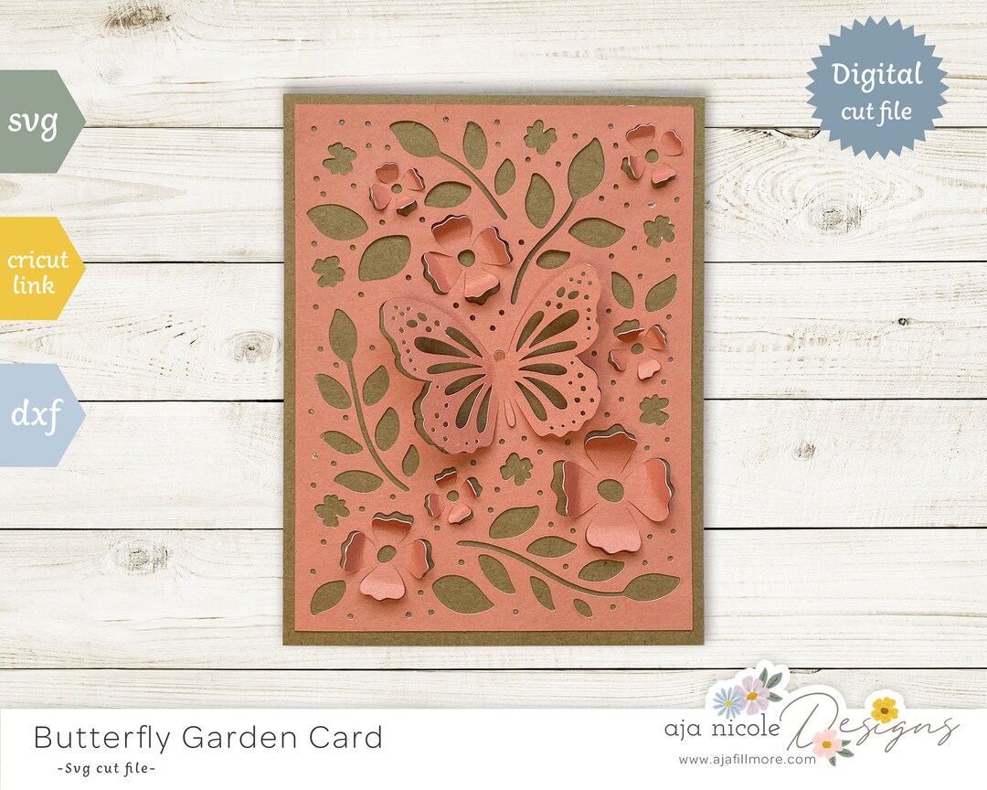 Butterfly Card Svg, Butterfly Cut File, 3d Butterfly, Card Svg, 3d ...