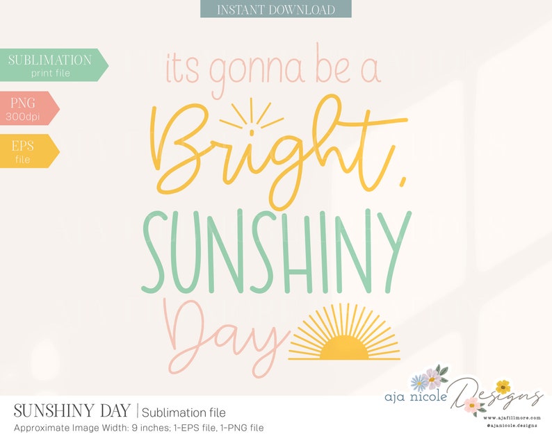 Sublimation Designs Cut File Sublimation Sunshine - Etsy