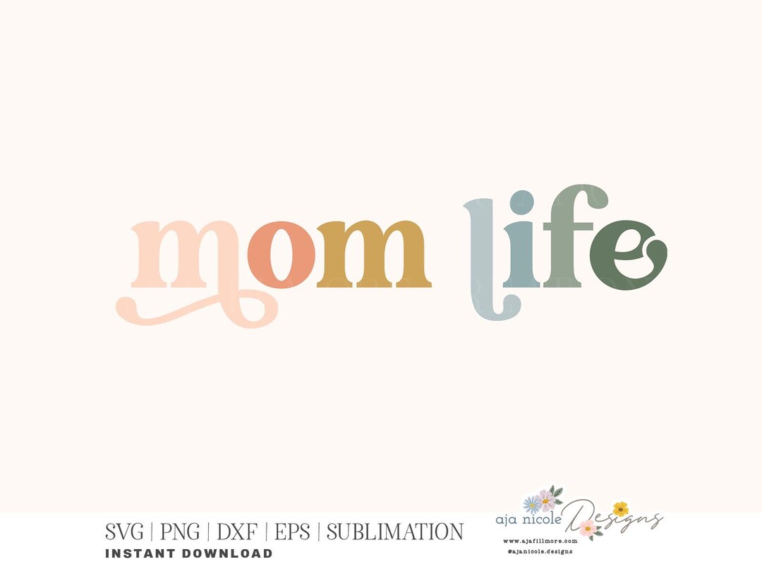 Retro Mom Life SVG: Boho Motherhood Design (digital Download) - Etsy