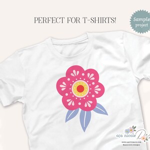 Folk Art Flower SVG, Floral Cut File, Decorative Flower, Cricut ...