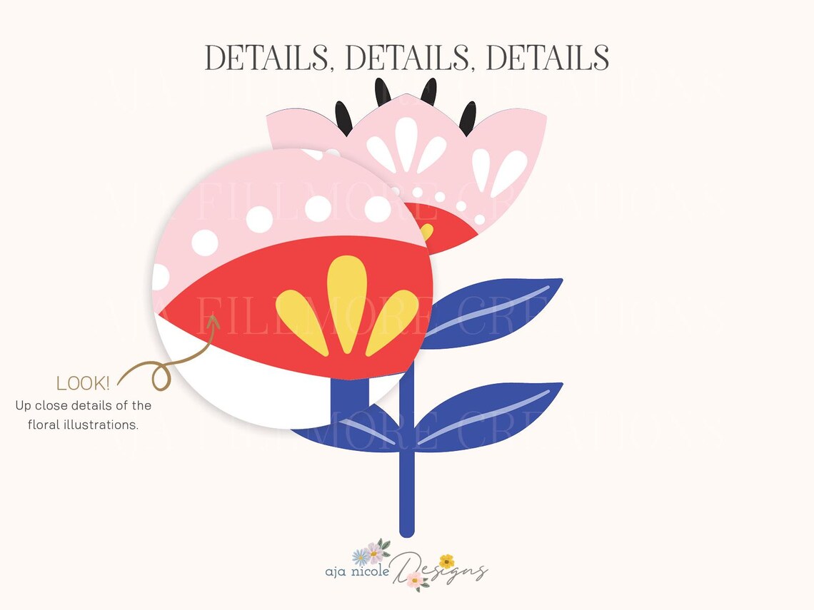 Folk Art Flower SVG: Boho Floral Cut File (digital Download) - Etsy
