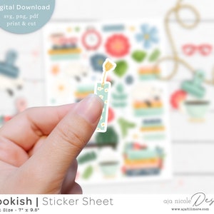 Book Stickers, Printable Stickers, Book Clipart, Digital Stickers ...