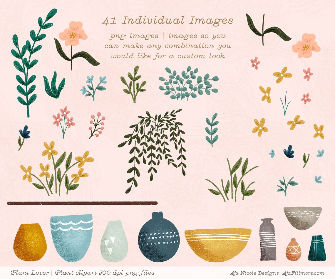 House Plant Clip Art House Plant Illustrations Plant Clip - Etsy