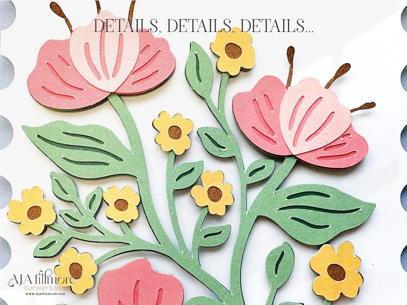 3D Floral SVG Card: Layered Paper Craft (digital Download) - Etsy