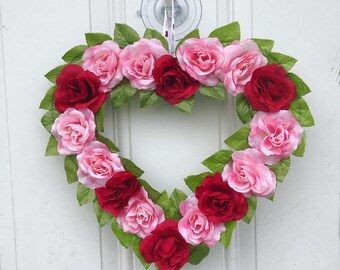 Floral heart wreath | Etsy