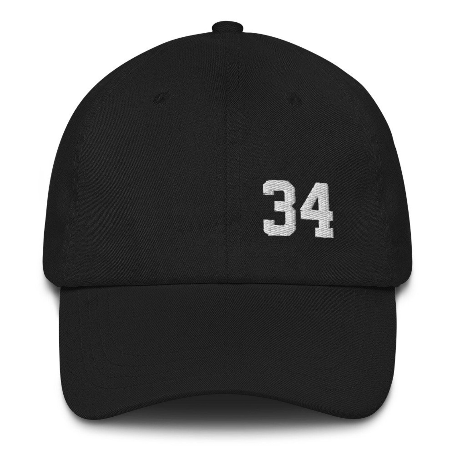 Personalized Jersey Number Hat, Embroidered Cotton Twill - Etsy