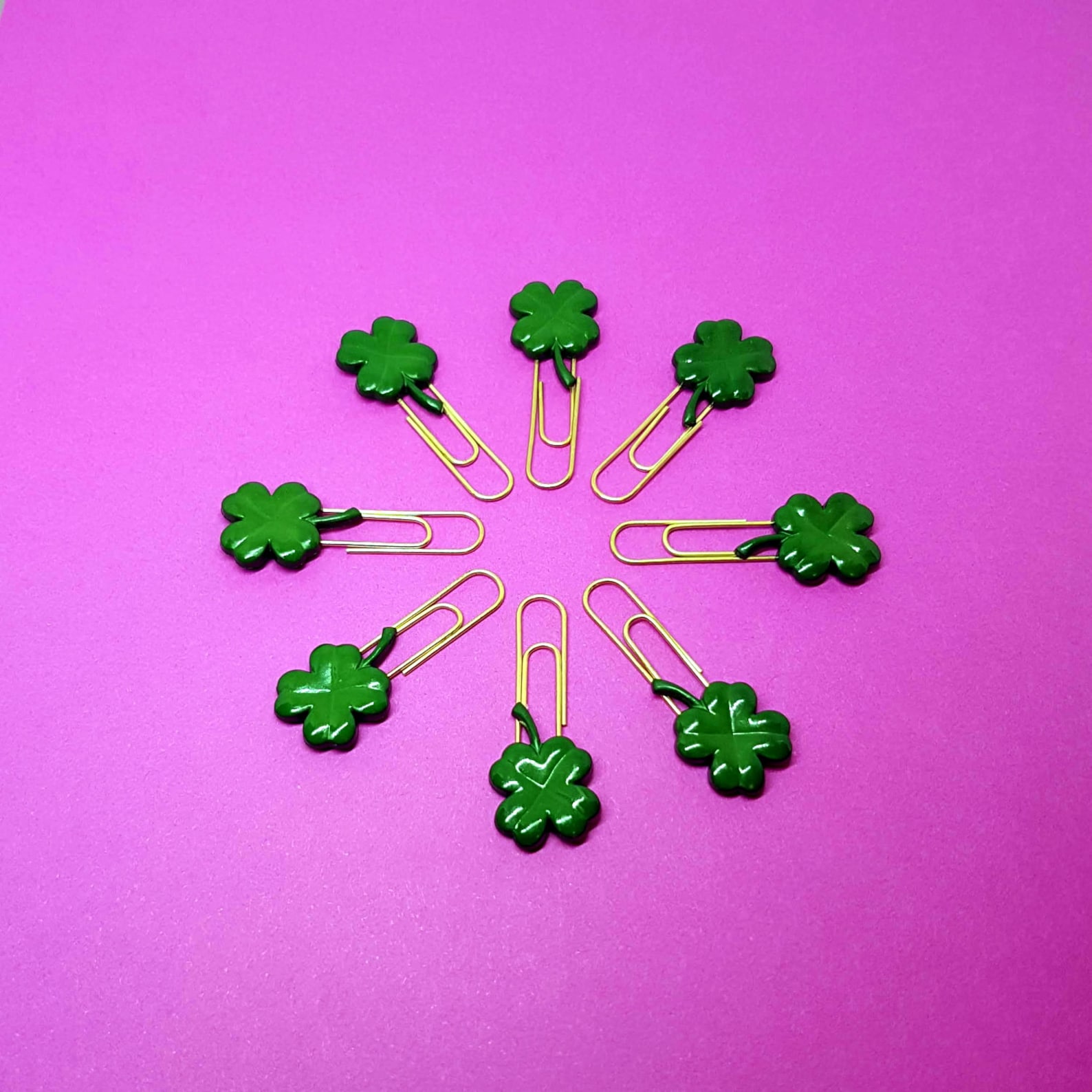 Clover Paper Clips. Novelty Ireland Paperclips. Four Leaf Clover ...