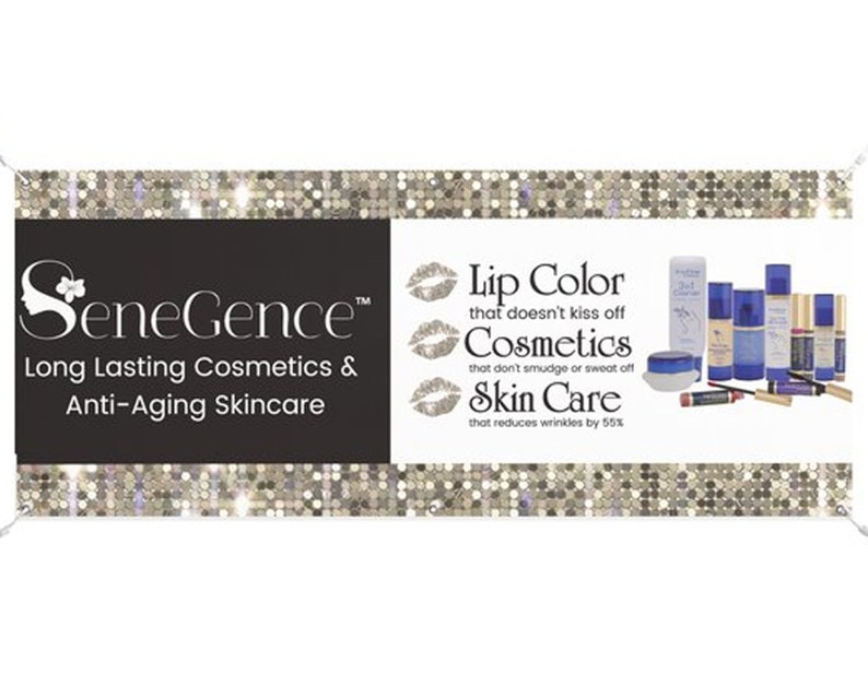 Printed and Shipped Senegence Banner, Lipsense Banner, Vendor Banner ...