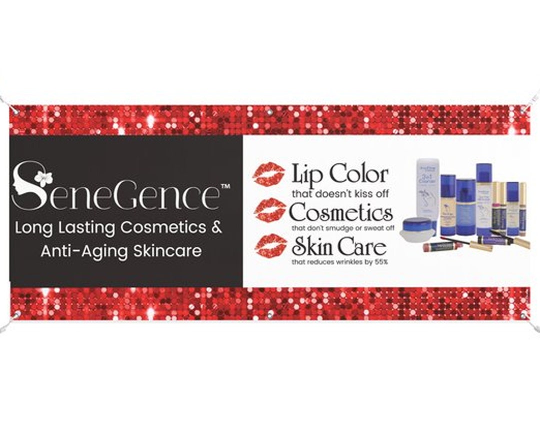 Printed and Shipped Senegence Banner, Vendor Banner, Senegence Banner ...