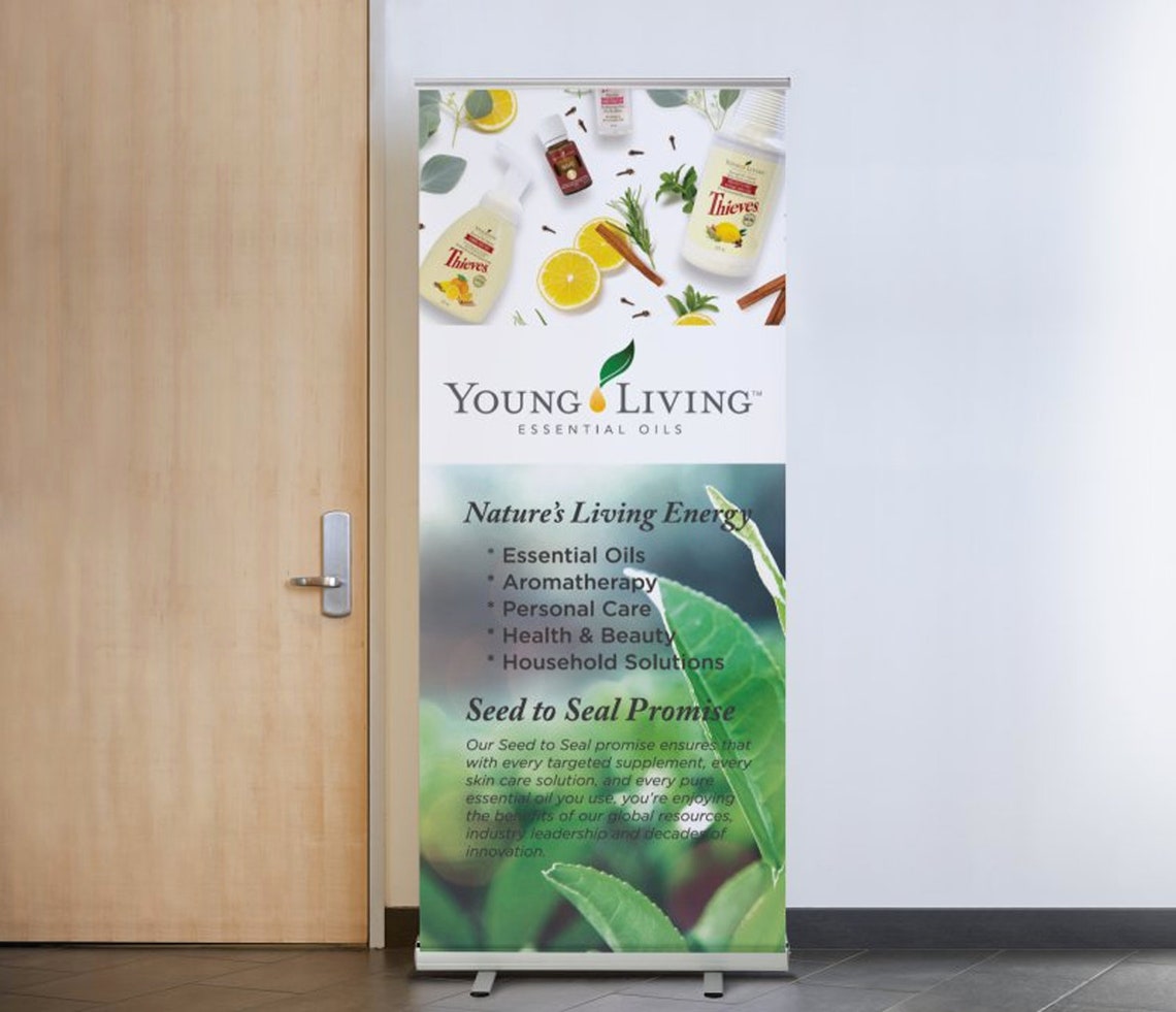 Printed and Shipped Young Living Banner, Retractable Vendor Banner ...