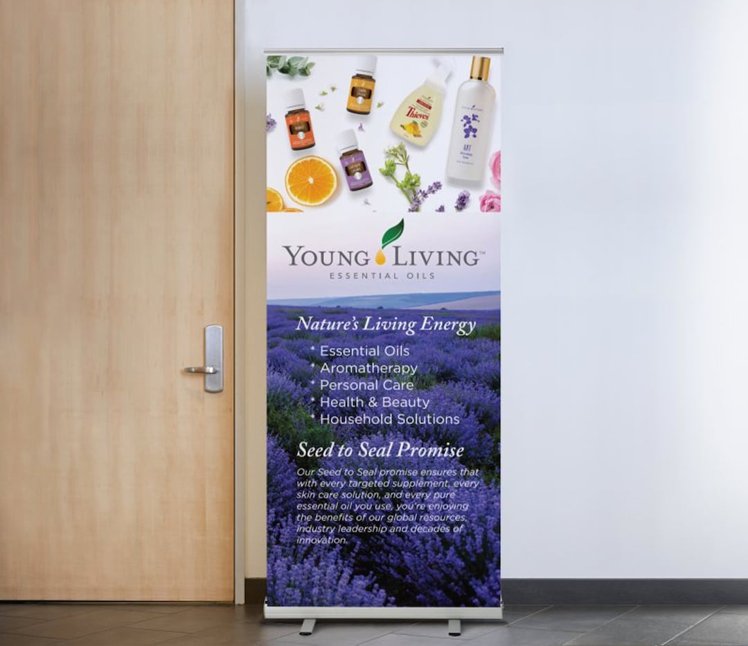 Printed and Shipped Young Living Banner, Retractable Vendor Banner ...