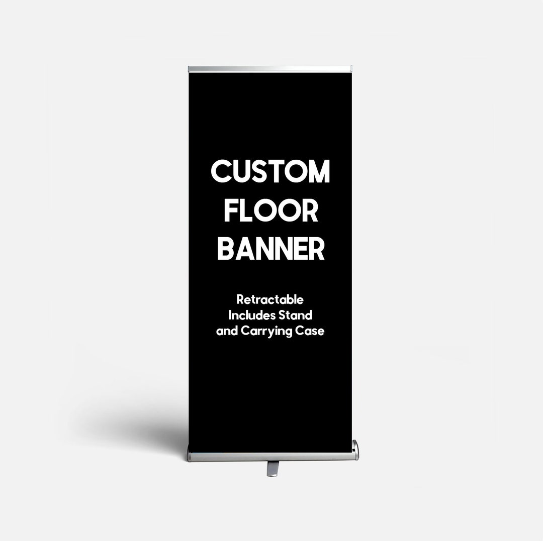 Custom Retractable Banner, Floor Banner, Vendor Banner, Business Banner ...