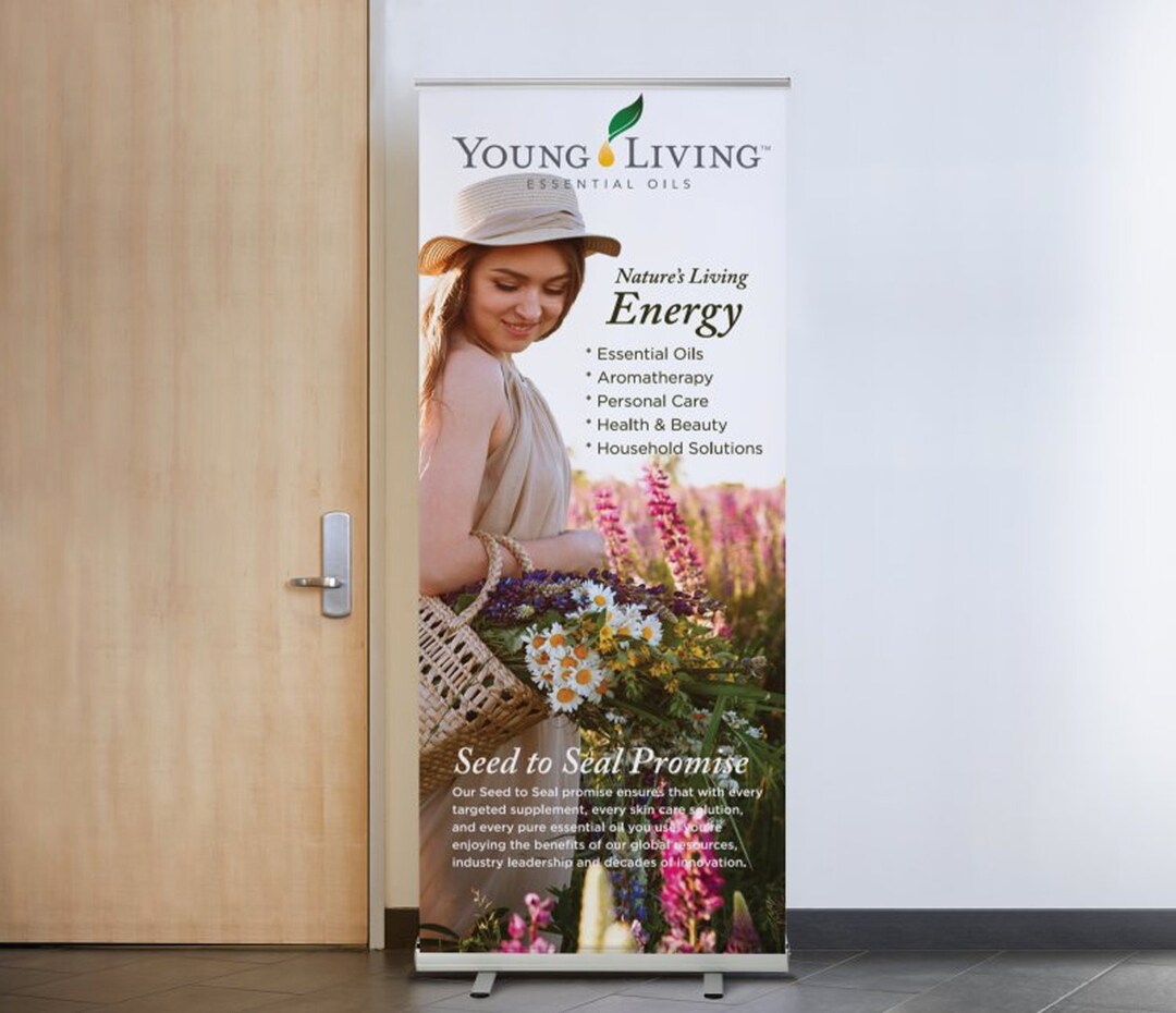 Printed and Shipped Young Living Banner, Retractable Vendor Banner ...