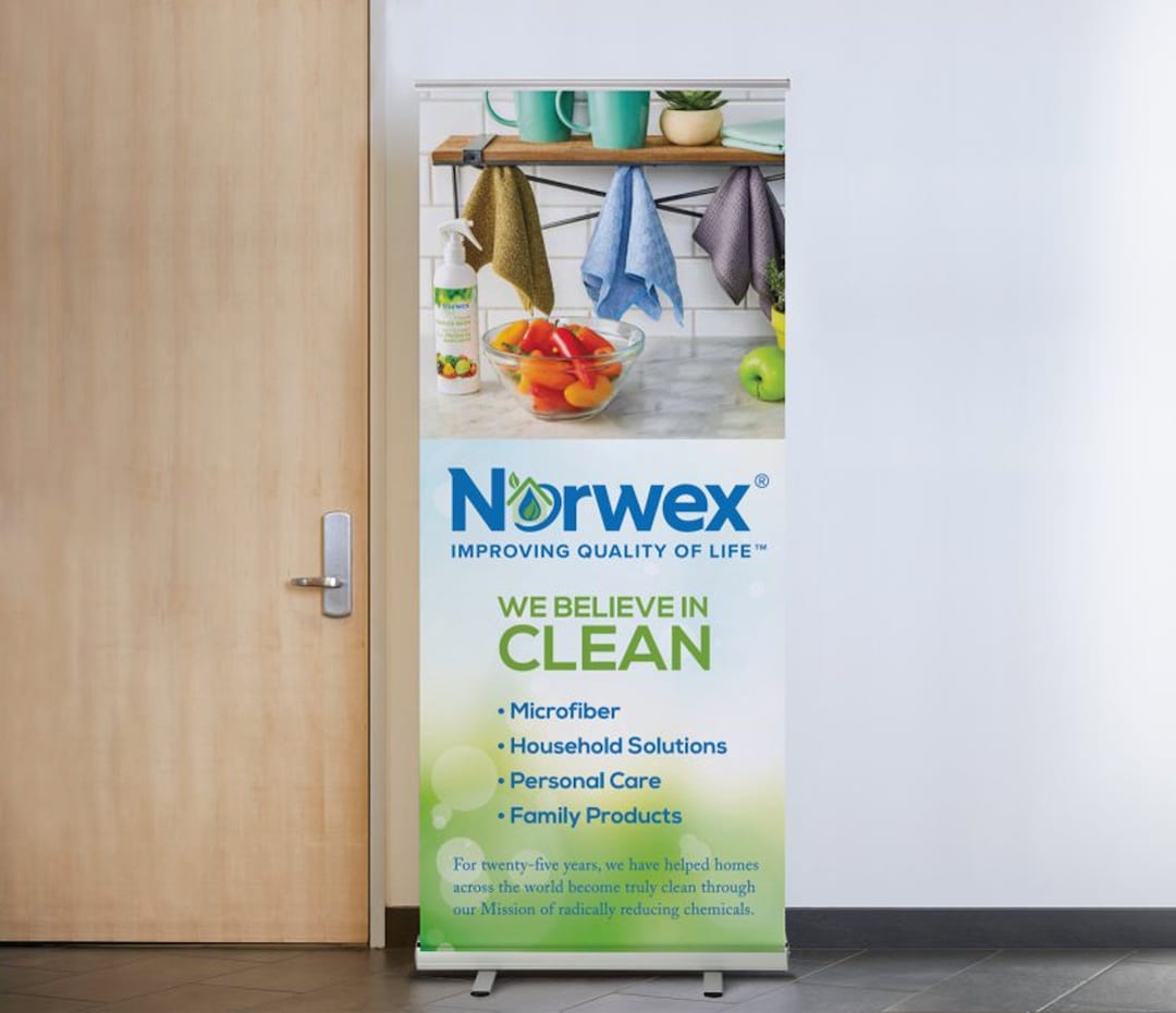 Printed and Shipped Norwex Banner Design, Retractable Vendor Banner ...