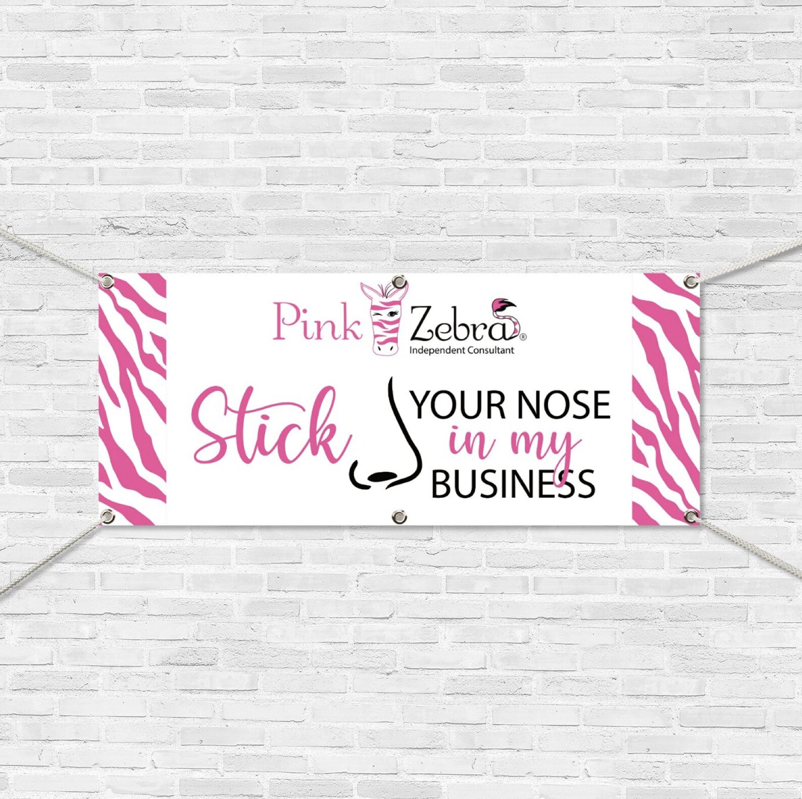 Pink Zebra Horizontal Banner, Pink Zebra Banner, Pink Zebra Vendor Sign ...