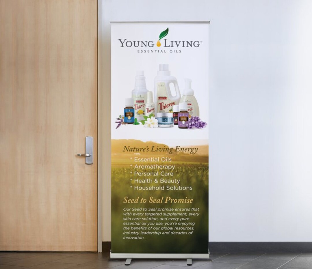 Printed and Shipped Young Living Banner, Retractable Vendor Banner ...