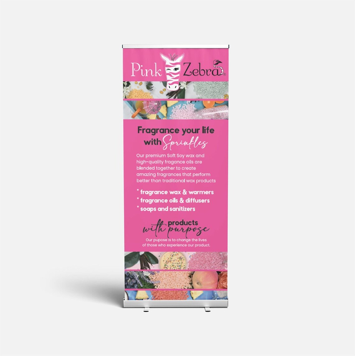 Pink Zebra Retractable Banner Pink Zebra Banner Pink Zebra - Etsy