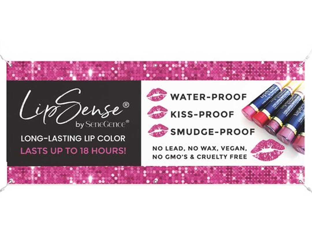 Lipsense Banner Design, Vendor Banner, Senegence Banner, Lip Color Sign ...