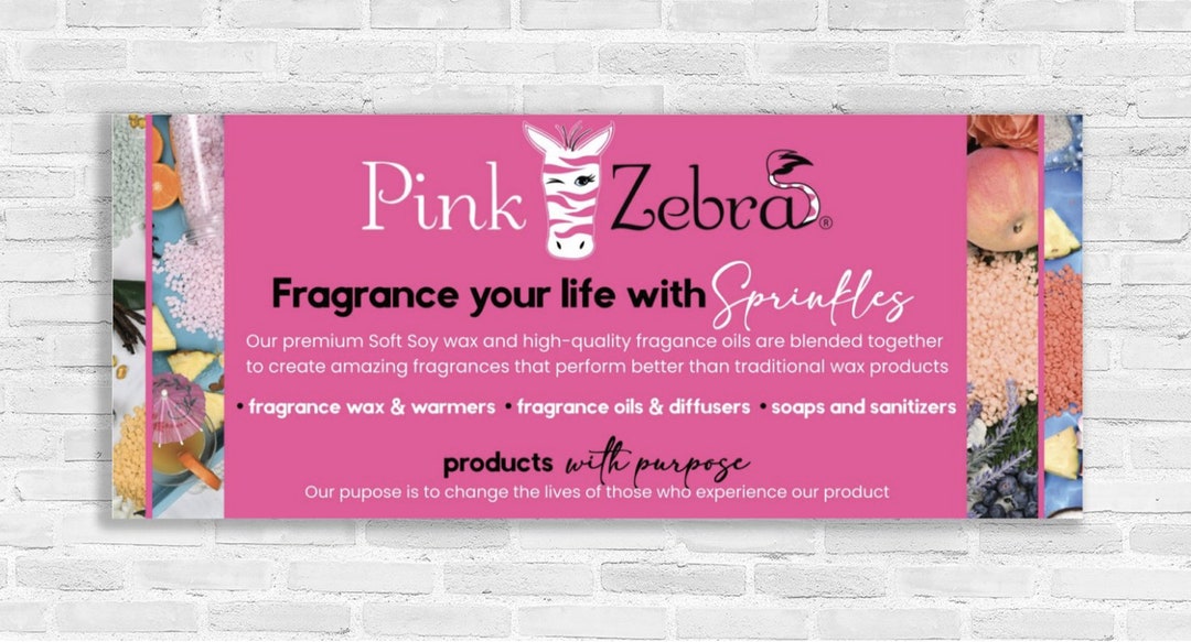 Pink Zebra Horizontal Banner, Pink Zebra Banner, Pink Zebra Vendor Sign ...