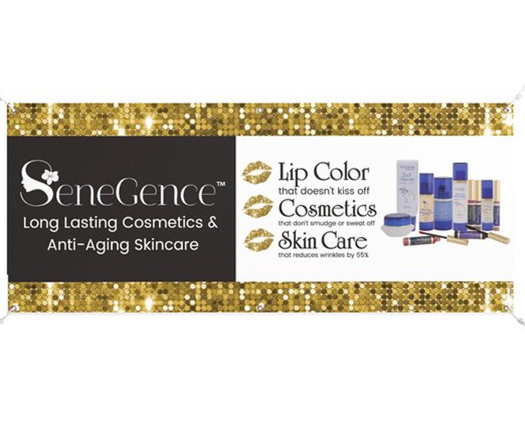 Printed and Shipped Senegence Banner, Lipsense Banner, Vendor Banner ...