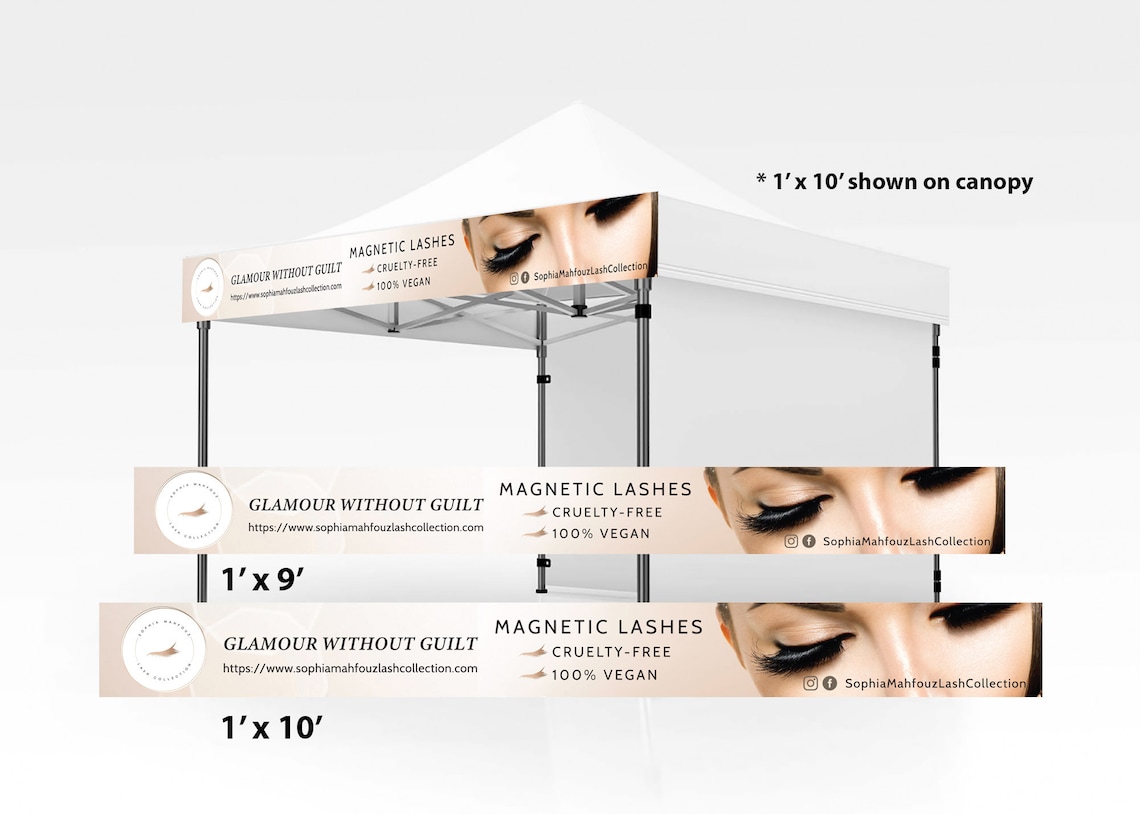 Custom Tent Banner Canopy Banner Vendor Banner Business - Etsy