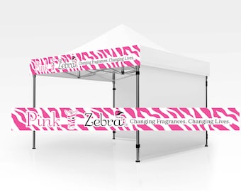 Printed and Shipped Pink Zebra Tent Banner, Vendor Banner, Pink Zebra ...