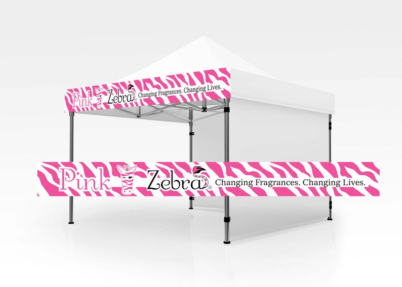 Printed and Shipped Pink Zebra Tent Banner Vendor Banner | Etsy