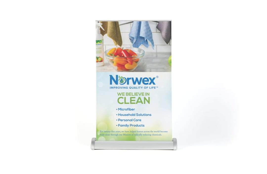 Printed and Shipped Norwex Table Top Banner, Table Top Norwex Banner ...