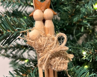 Clothespin Nativity Ornament - Etsy