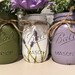 Spring Flower Decor, Spring Mason Jar Set, Flower Mason Jars, Lavender ...