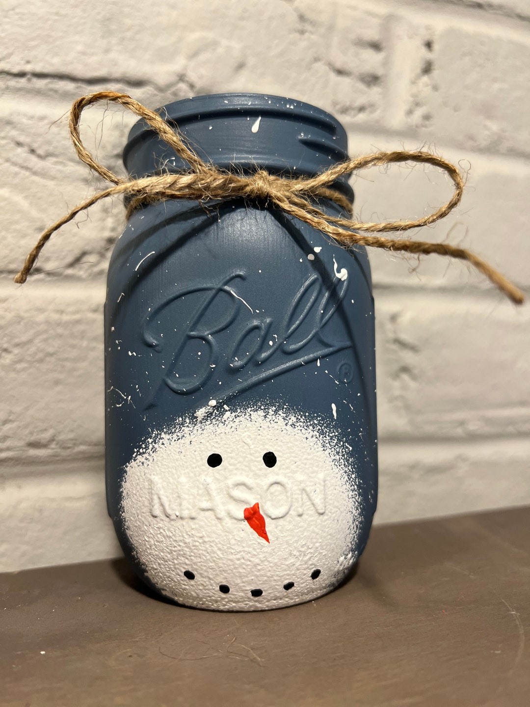 Snowman Jar, Snowman, Winter Jar, Holiday Jar, Rustic Decor, Let It ...